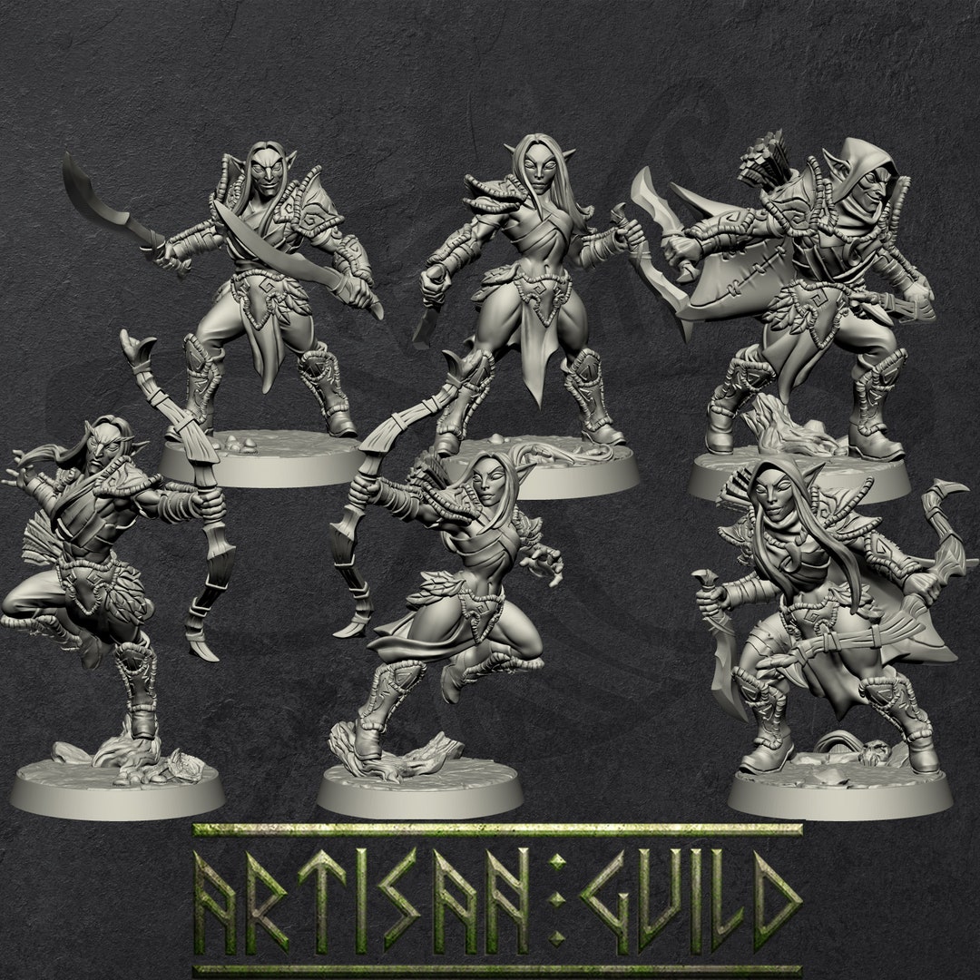 Deepwood Alfar | Elf Rangers | Rogues Miniature for Tabletop Games Like ...