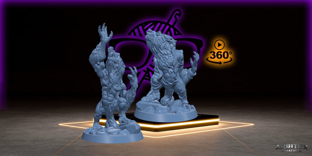 Werewolf Arbiter Wolf Man Miniature for Tabletop Games Like D&D or War ...