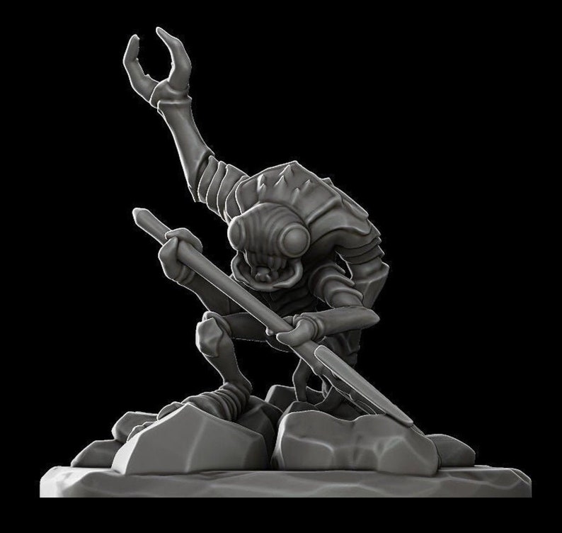 Mezzoloth Trident Fiend Miniature for Tabletop Games Like - Etsy