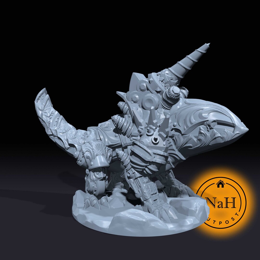 Drillon the Earthbreaker | Clockwork Land Shark | Miniature for ...