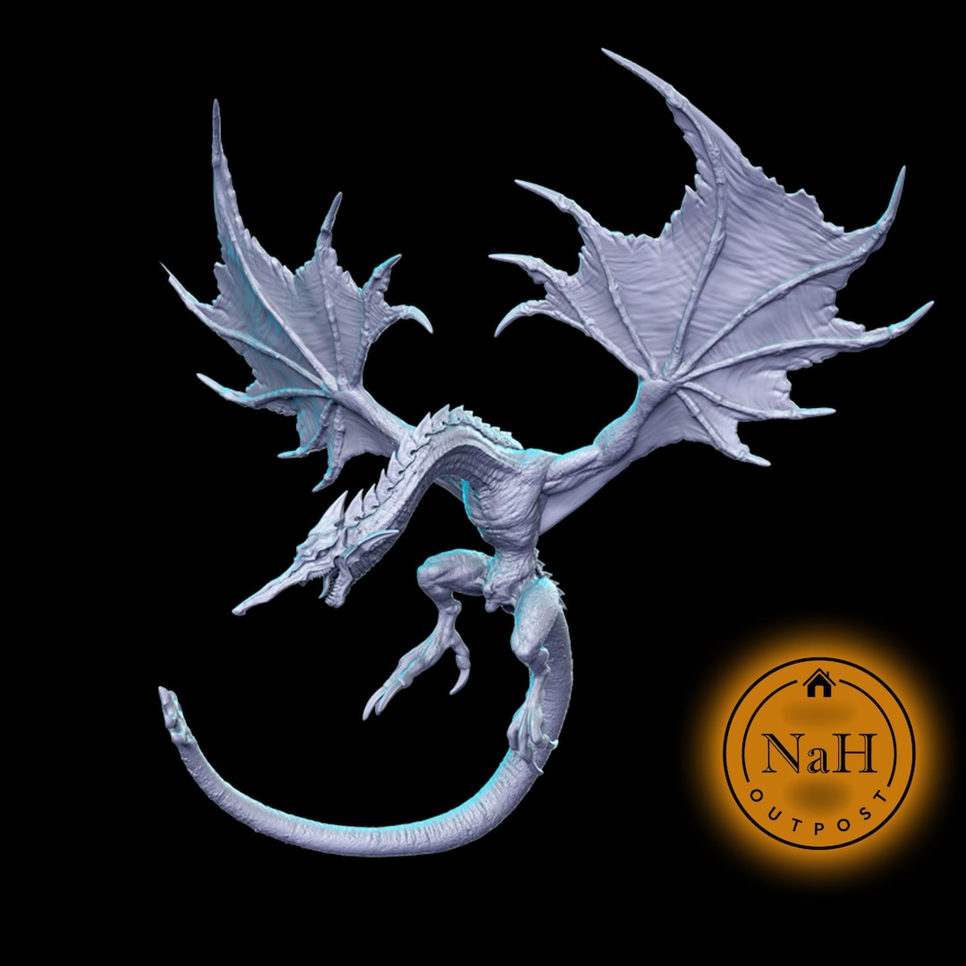 Saphira Bluescale | Cerulean Dragon | Drake Miniature for Tabletop ...