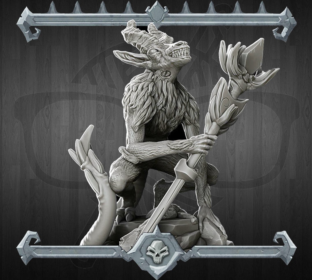 Belzakar, the Abyssal Bovine Bulezau Goat Fiend Miniature for Tabletop ...