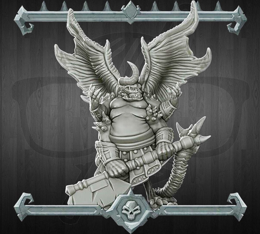 Nycaloth Green Fiend Miniature for Tabletop Games Like D&D and War ...