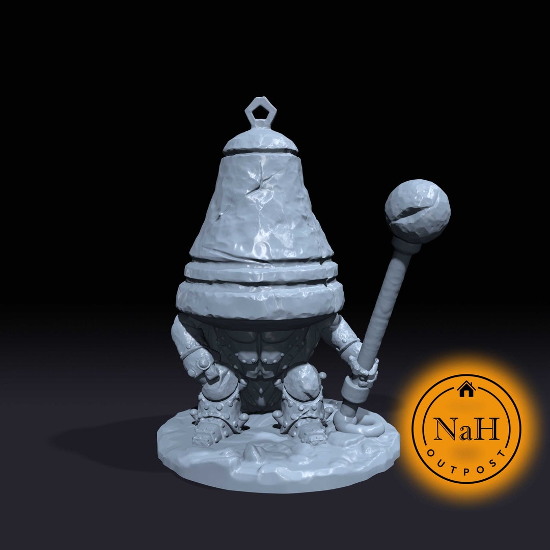Bell Golem | Bellboy | Construct Miniature for Tabletop Games Like D&D ...