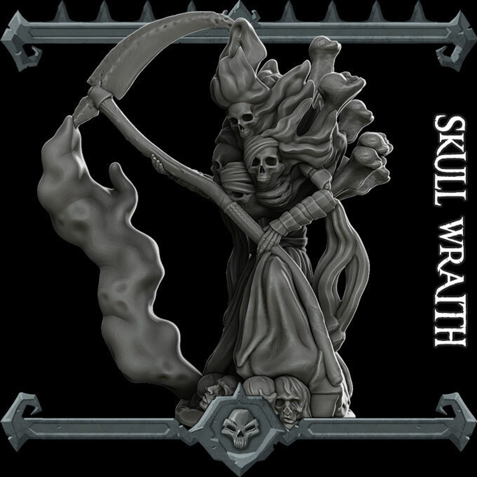 Skull Wraith Miniature for Tabletop Games Like D&D and War - Etsy