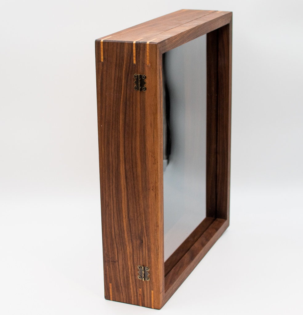 Walnut Shadow Box Memory Box | Etsy