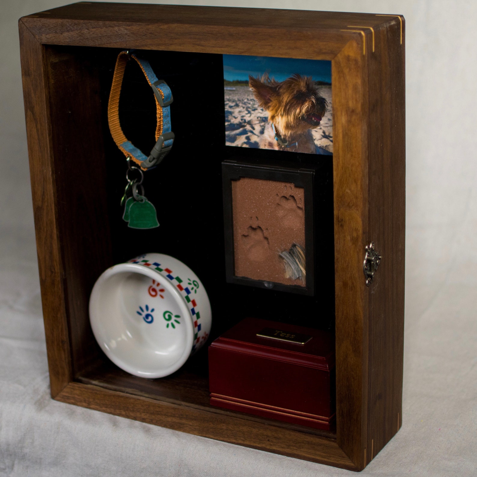 Walnut Shadow Box Memory Box | Etsy