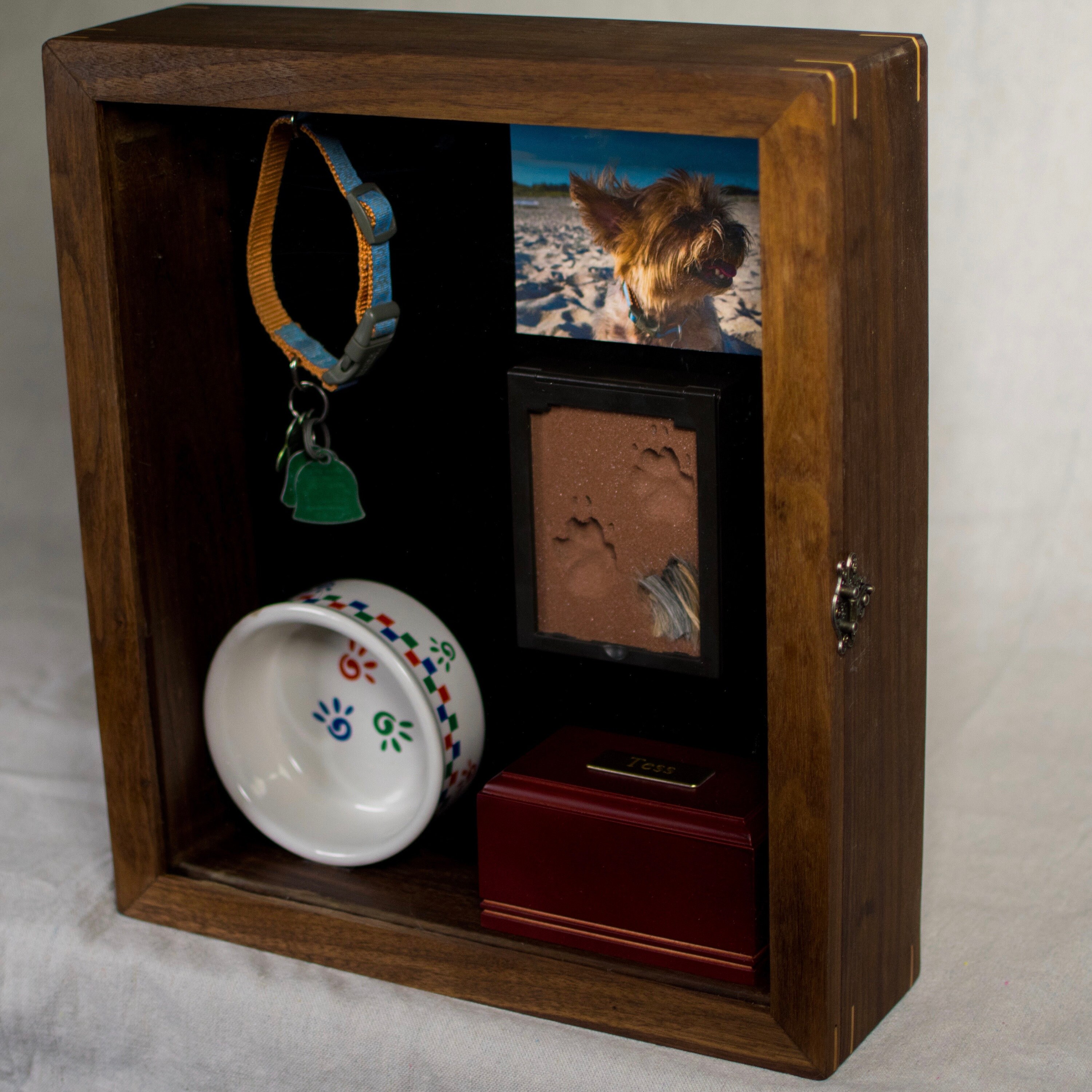 Walnut Shadow Box Memory Box | Etsy