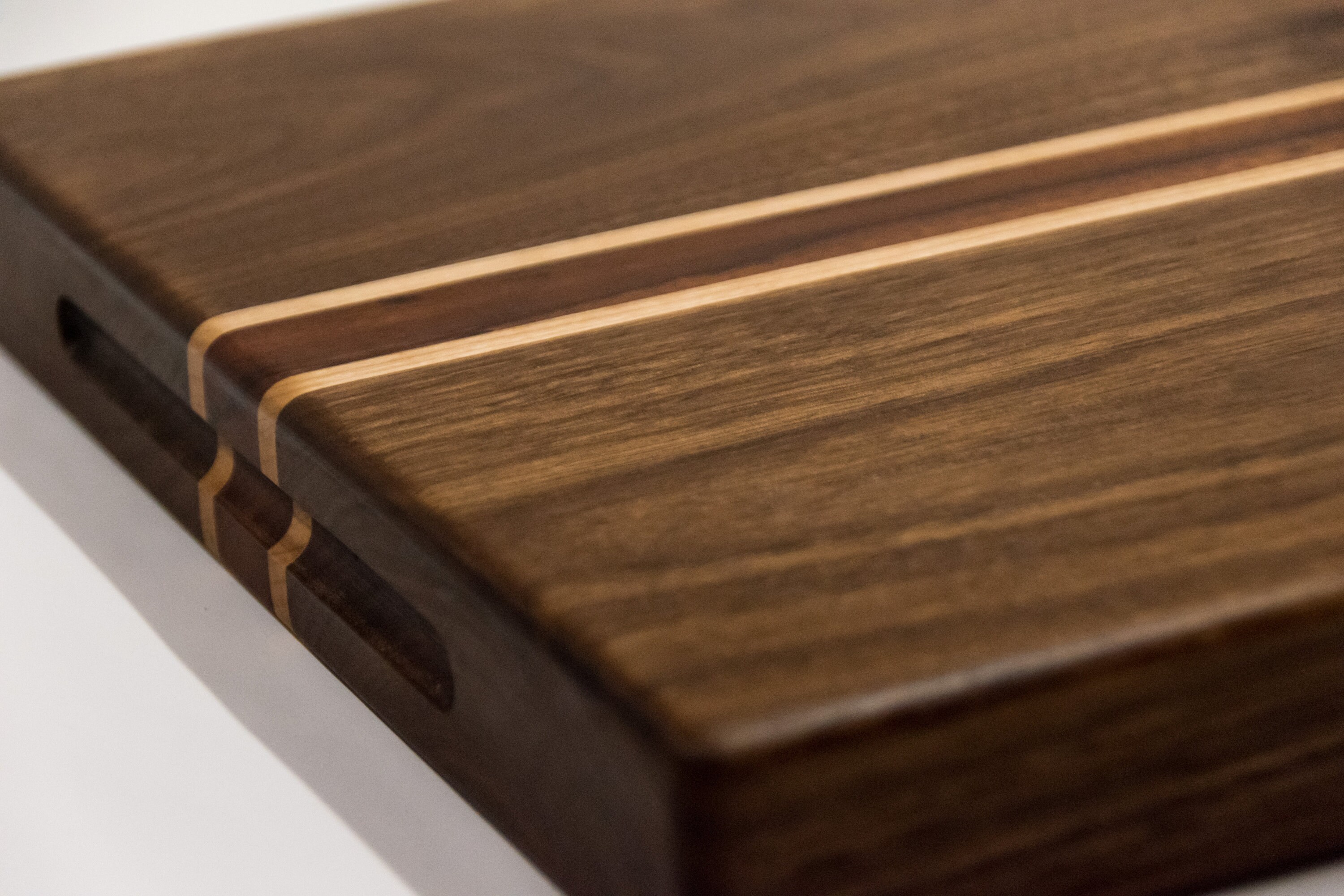 Walnut With Stripes of Maple and Red Marblewood Cutting Board - Etsy