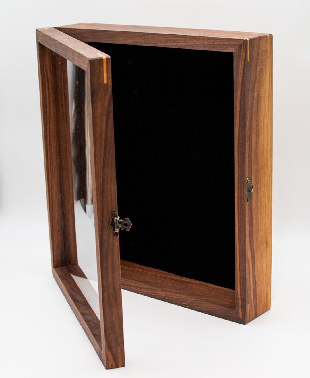 Walnut Shadow Box Memory Box - Etsy