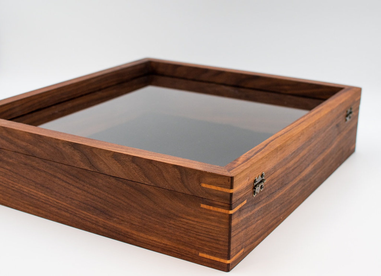 Walnut Shadow Box Memory Box | Etsy