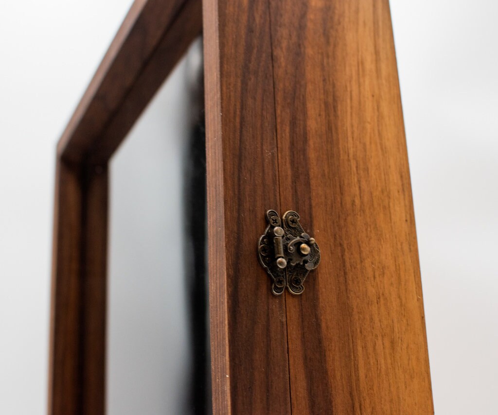 Walnut Shadow Box Memory Box | Etsy