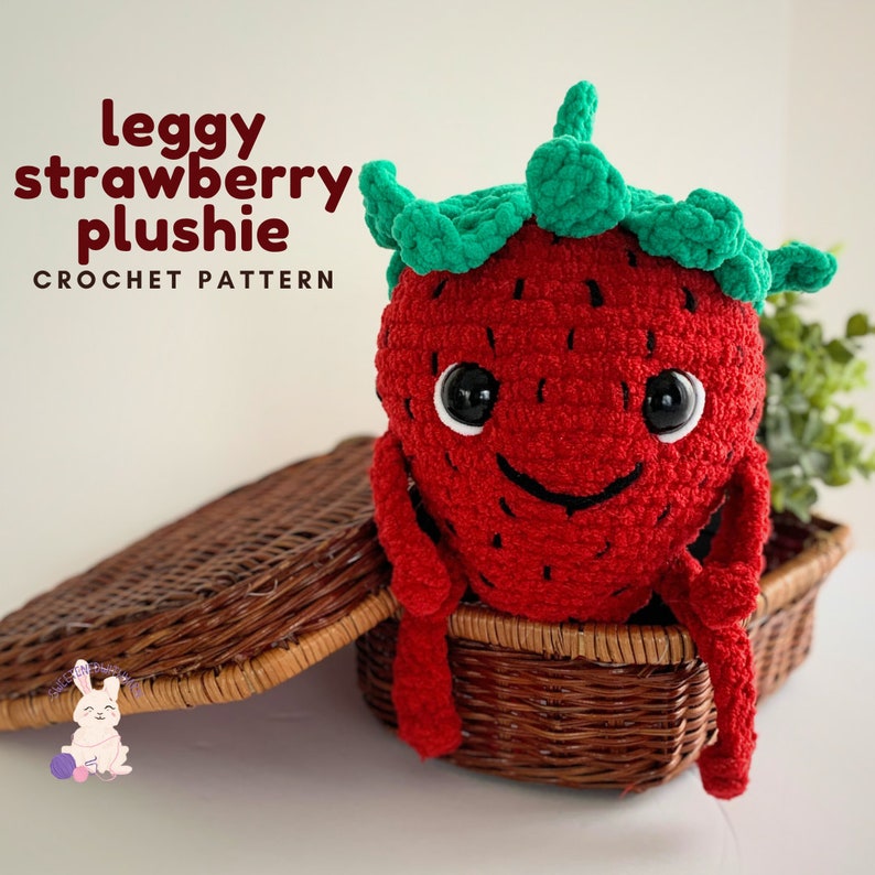 Leggy Strawberry Plushie Instant Download Digital Crochet Pattern ...