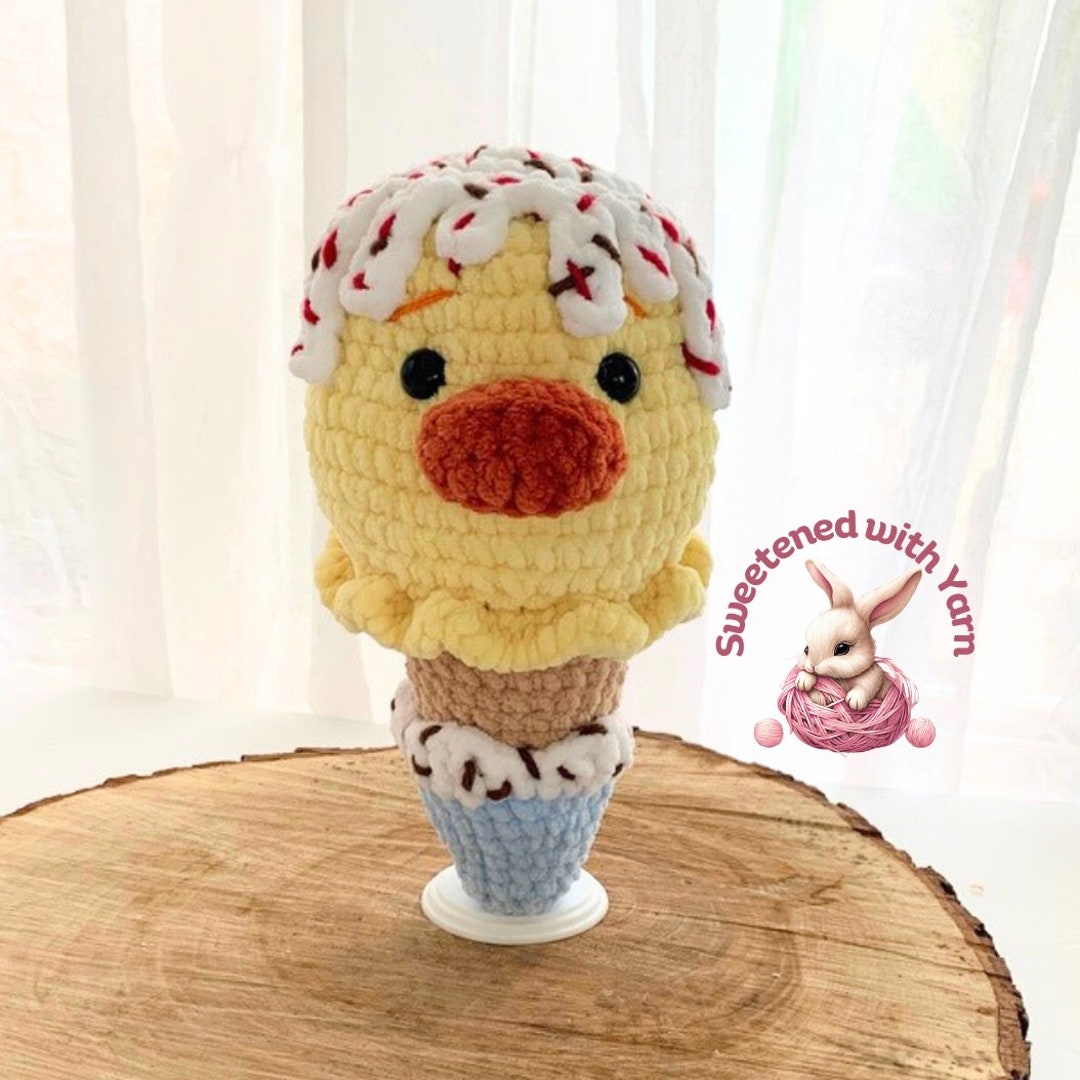 Duck Ice Cream Cone Crochet Plushie PREORDER Tea Party Birthday Make ...