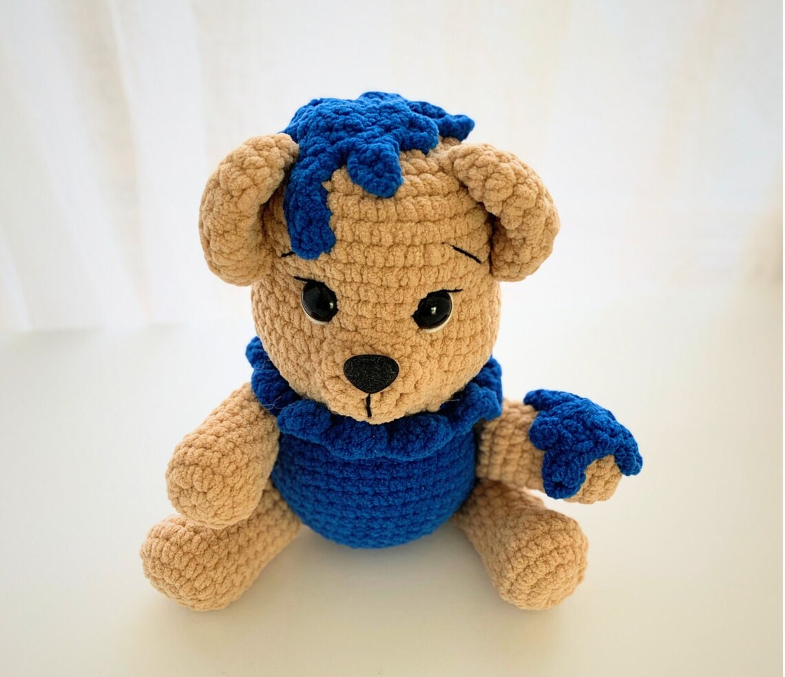 Bluebeary Blueberry Bear Plushie Instant Download Digital Crochet ...