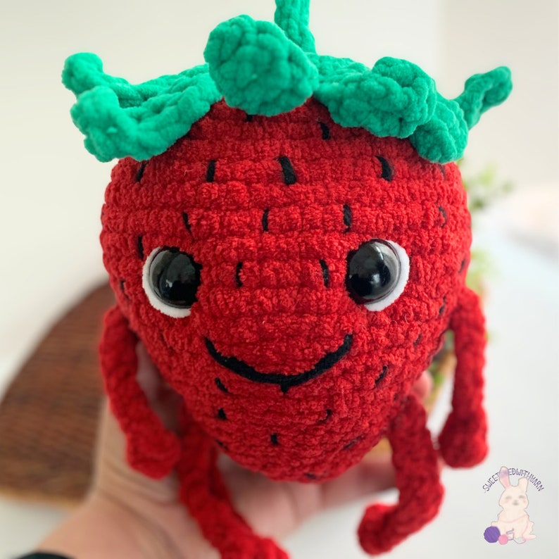 Leggy Strawberry Plushie Instant Download Digital Crochet Pattern ...