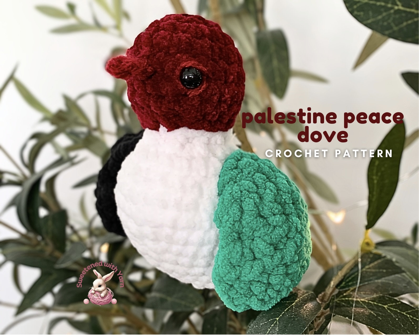 Palestine Peace Dove Instant Download Digital Crochet Pattern Amigurumi ...