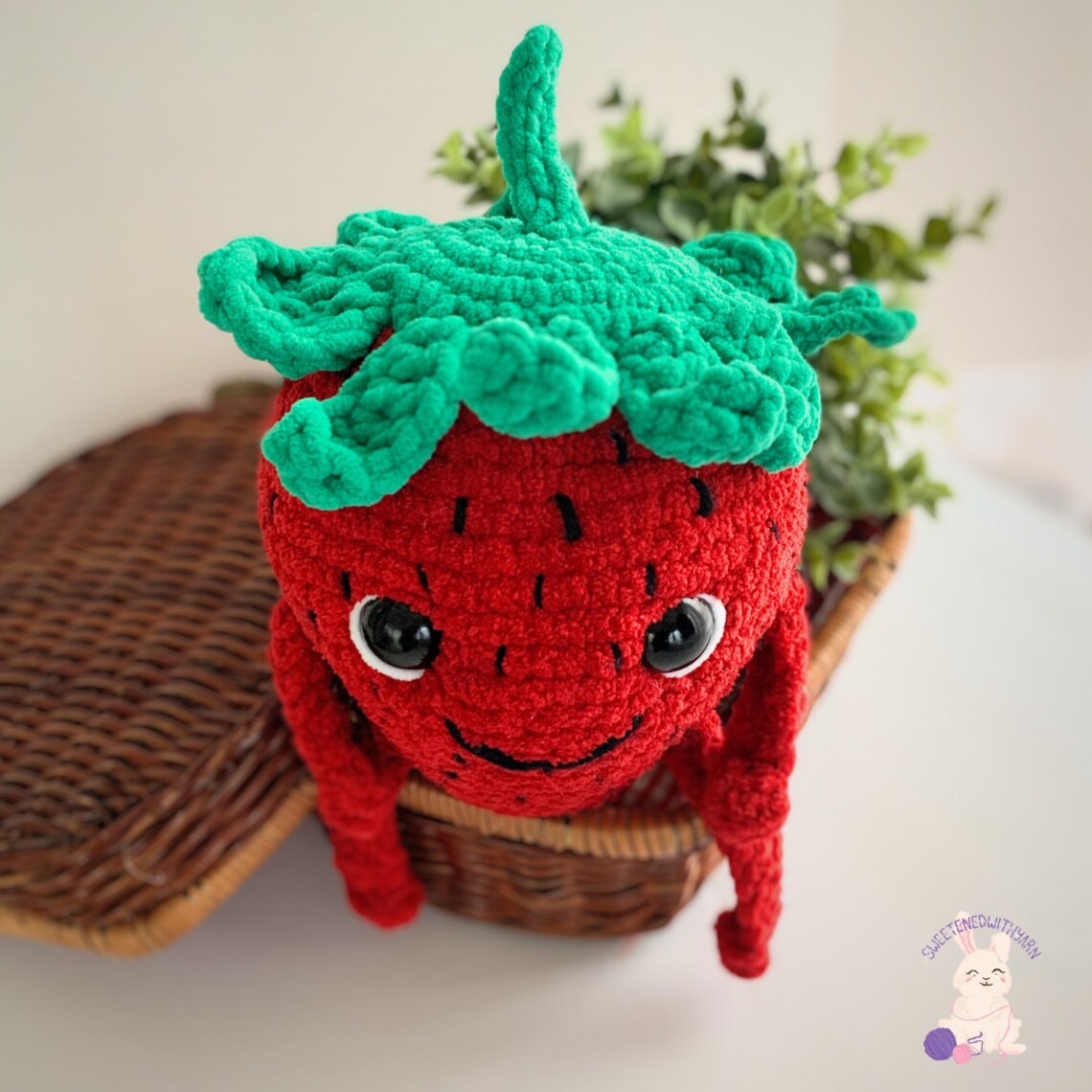 Leggy Strawberry Plushie Instant Download Digital Crochet Pattern ...
