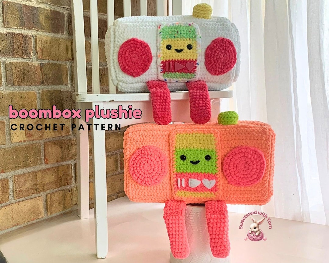Boombox Plushie Instant Download Digital Crochet Pattern Pdf Tutorial ...