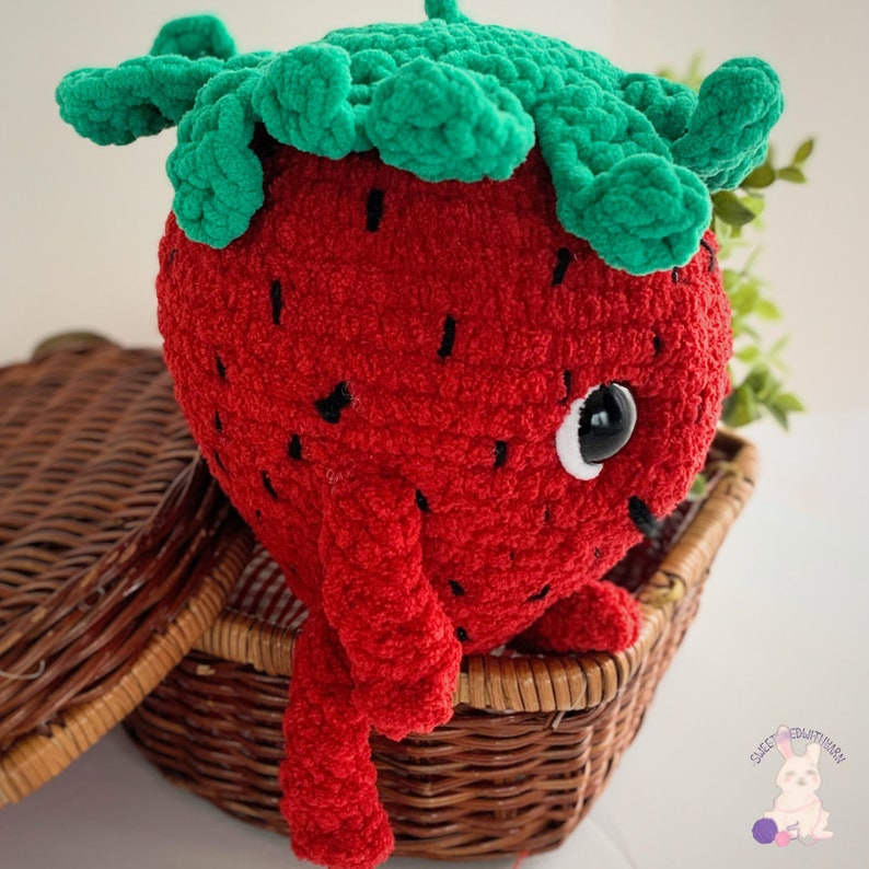 Leggy Strawberry Plushie Instant Download Digital Crochet Pattern ...