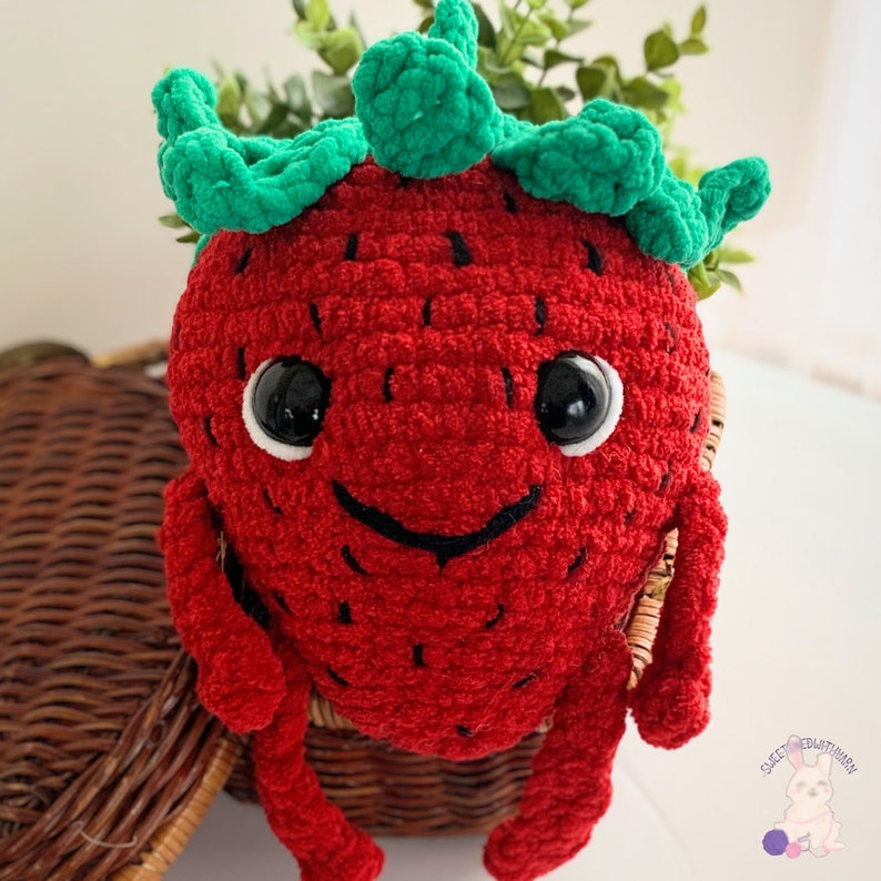 Leggy Strawberry Plushie Instant Download Digital Crochet Pattern ...