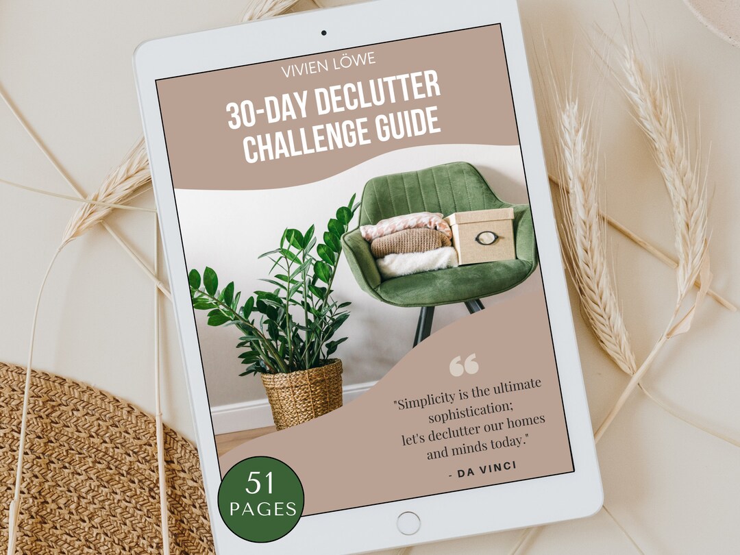 Home Declutter Challenge Guide, 30-day Decluttering Plan, Printable ...