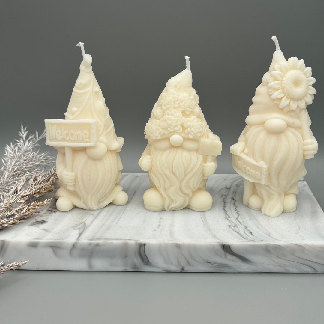 Candle Welcome Dwarf, Dwarf With Welcome Sign, Rapeseed Wax Candle ...