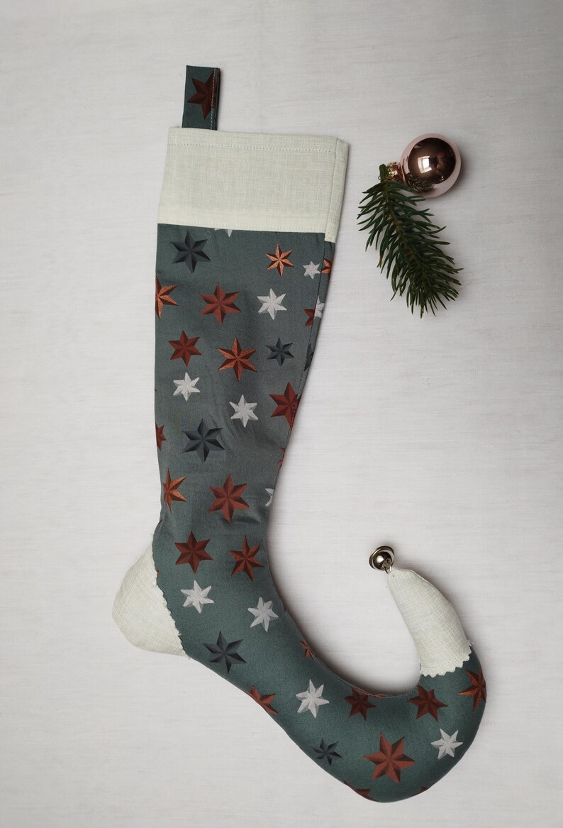 Elf Sock, Fireplace Sock, Fillable, Homemade, Unique - Etsy