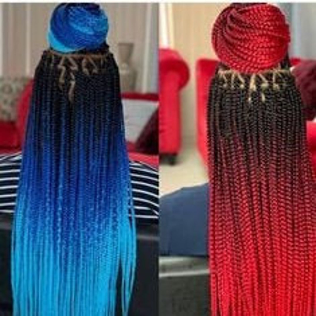 Ombre Braid | Two Tone Braided Wig | Twist Braid | Gift for Her - Made ...
