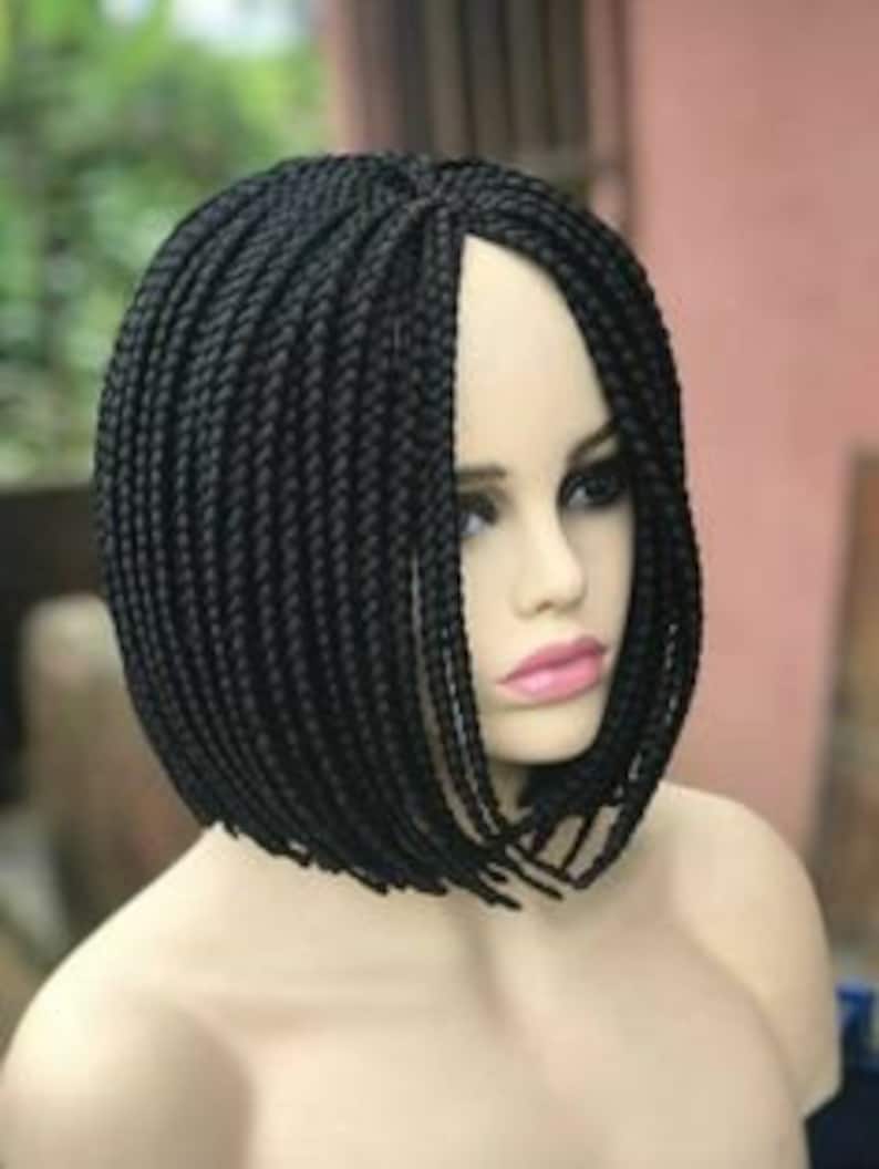 Short Bob | Braided Wig | Twist Braid | Handmade | Natural Looking - Etsy