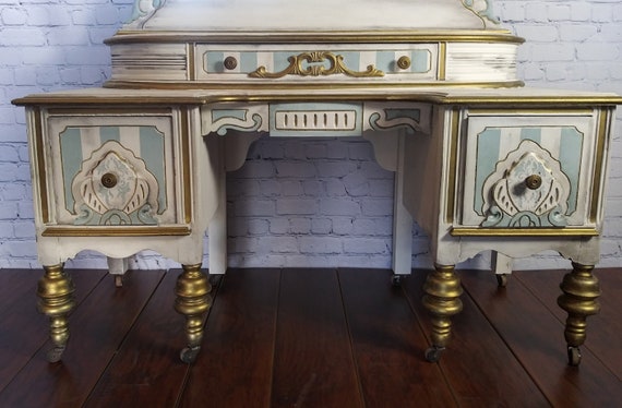 Antique Vanity Painted Vanity Refurbished Antique Vanity - Etsy