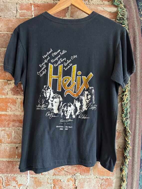 1987 Helix No Silent Night vintage tour t shirt - Gem