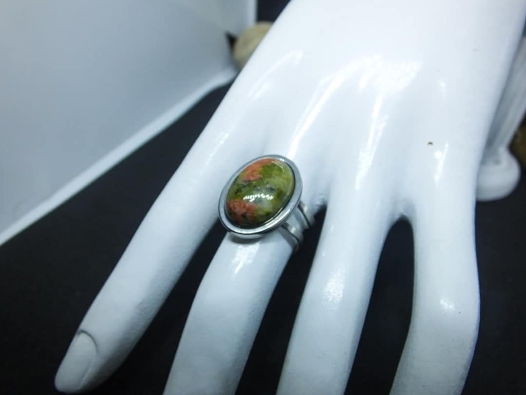 Natural Unakite Ring Electromagnetic Protection / Energy Blockages ...