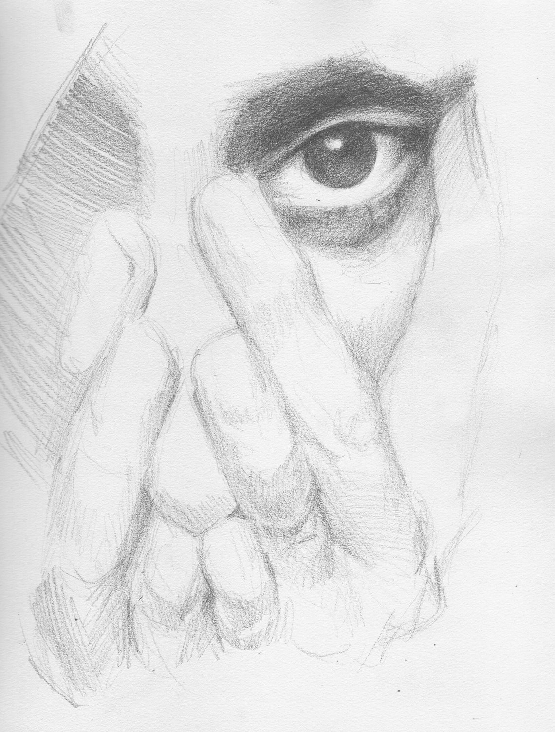 Eye Stare Sketch 8.5x11 Original Signed Art | Etsy