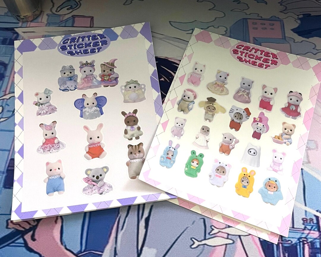 Critter Sticker Set - 2 Sheets per Set - Etsy