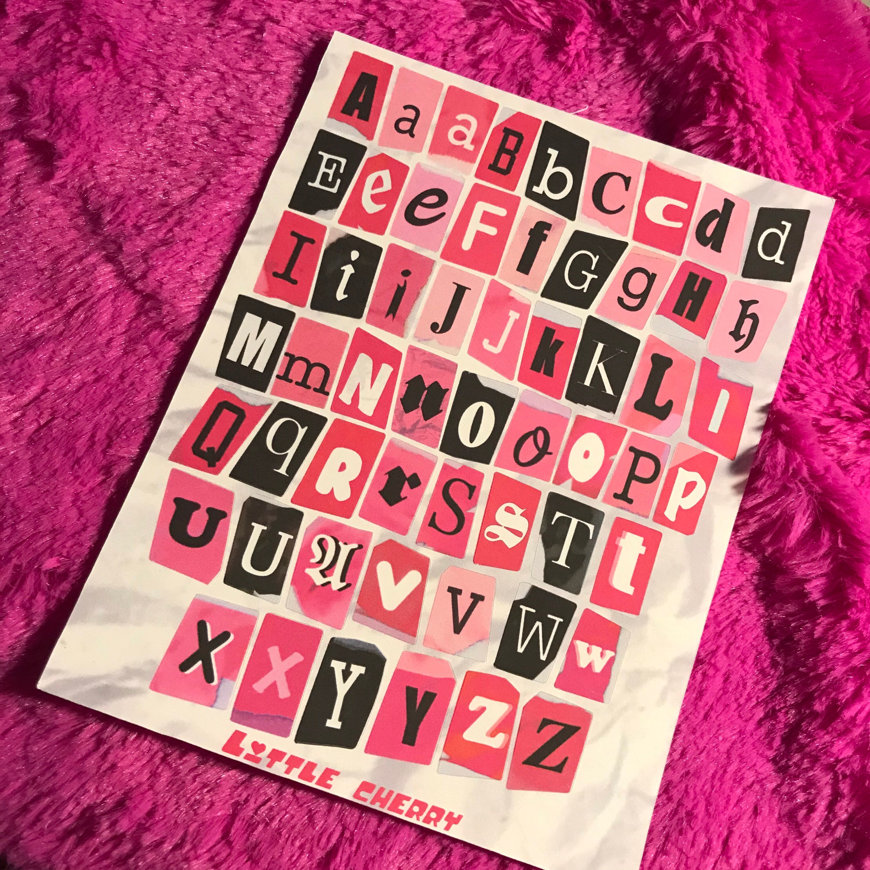 Y2k Multi Color Ransom Note Letter Sticker Sheets - Etsy Canada