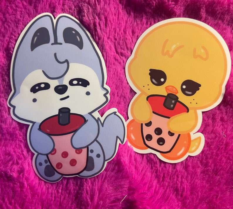 Stray Kids Boba Tea Vinyl Stickers - Etsy
