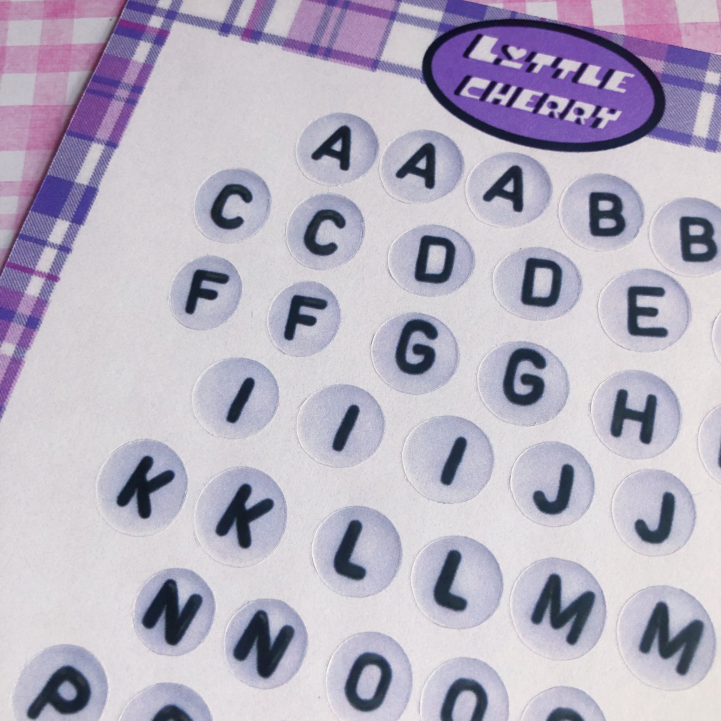 Stickers, Labels & Tags Y2k Bead letter deco sheet Paper & Party ...