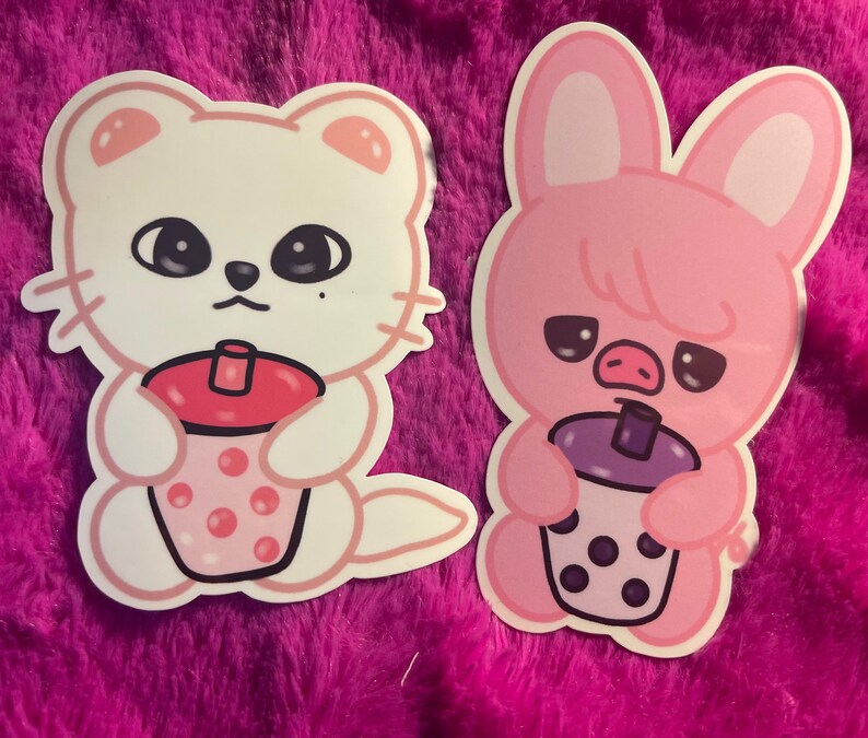 Stray Kids Boba Tea Vinyl Stickers - Etsy
