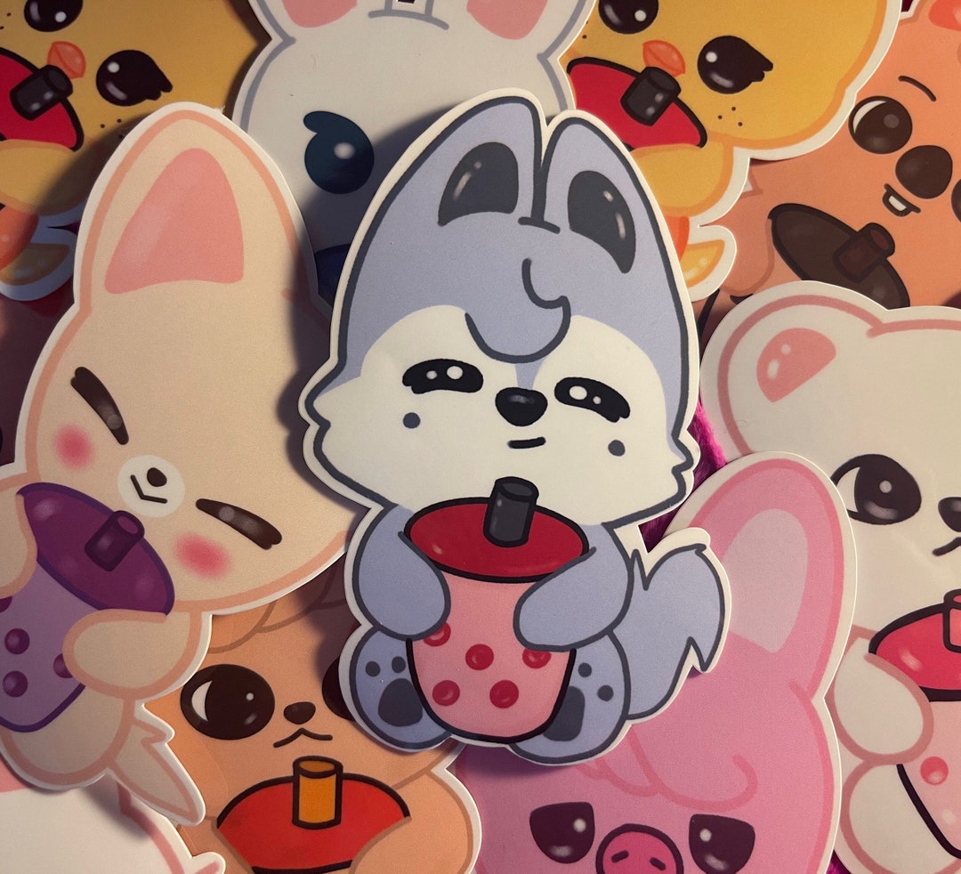 Stray Kids Boba Tea Vinyl Stickers - Etsy