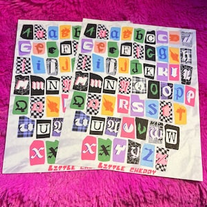Y2k Ransom Note Deco Stickers - Etsy