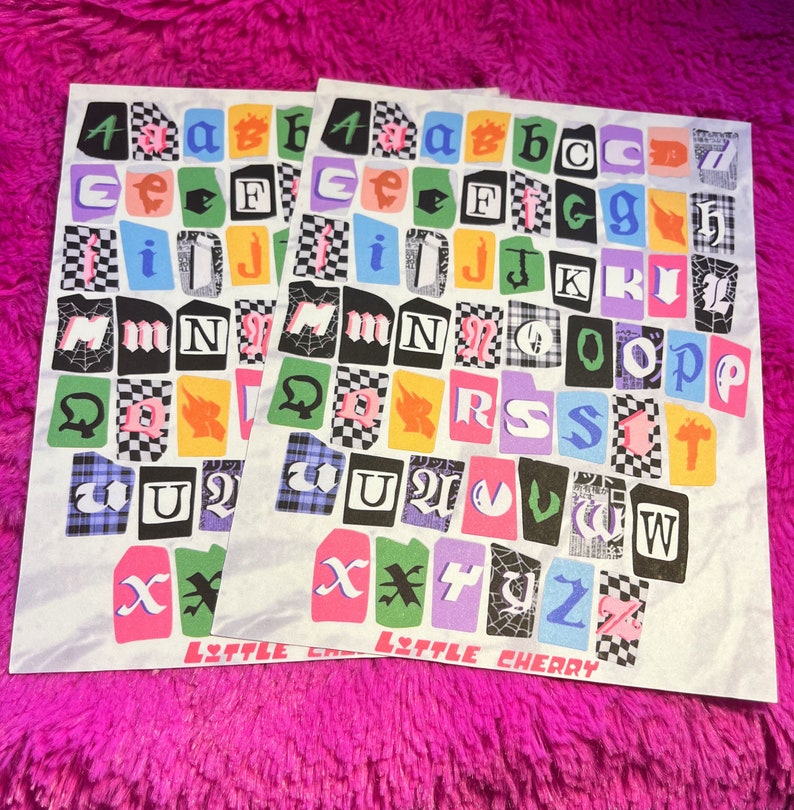 Y2k Ransom Note Deco Stickers - Etsy