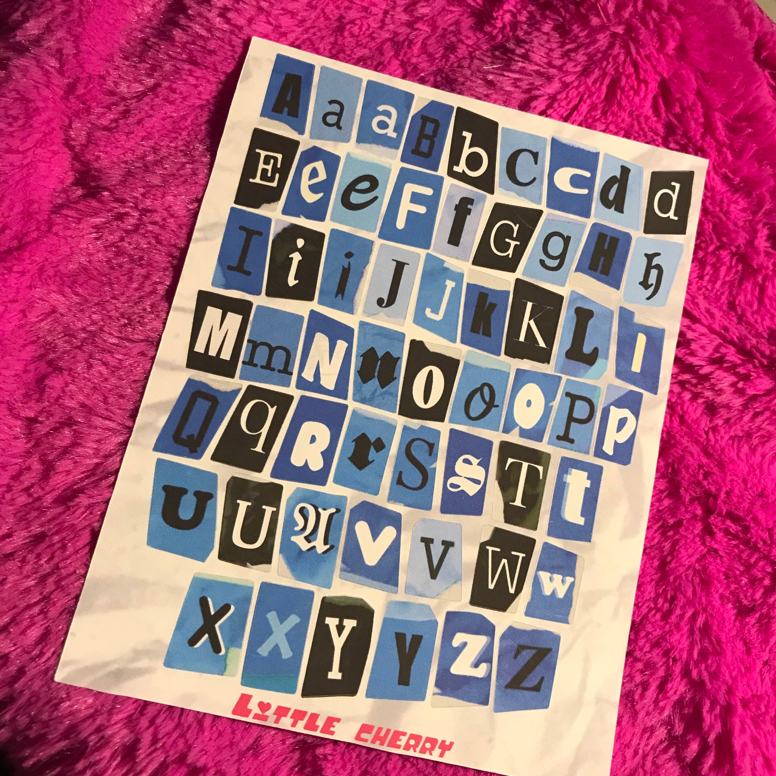 Y2k Multi Color Ransom Note Letter Sticker Sheets - Etsy Canada