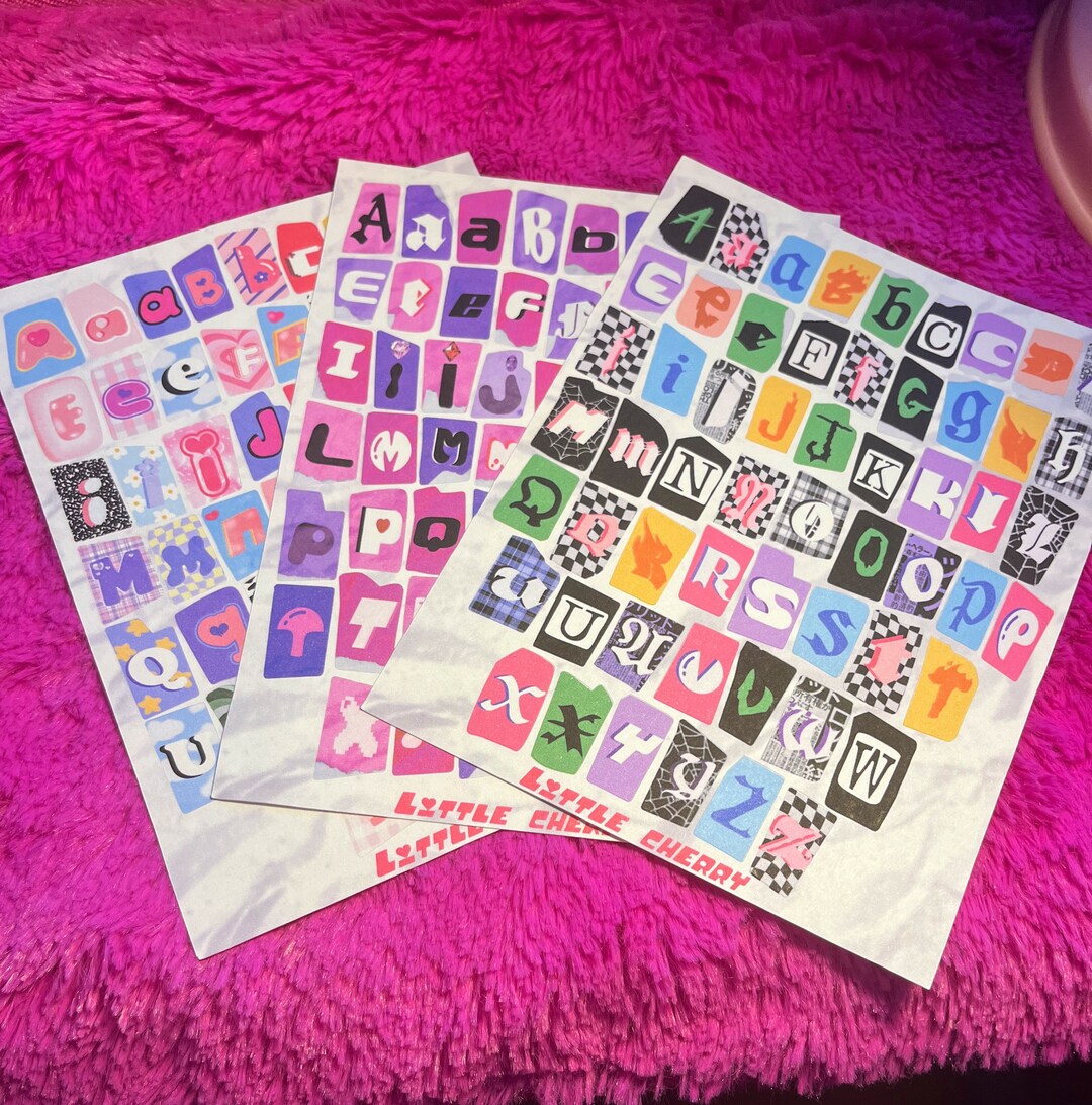 Y2k Ransom Note Deco Stickers - Etsy