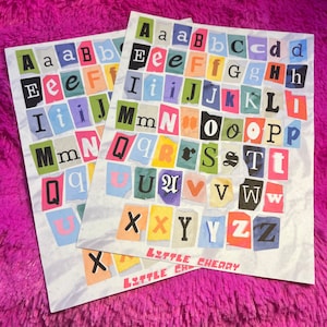 Y2K Ransom Note Letters Deco Sticker Sheets - Etsy Canada