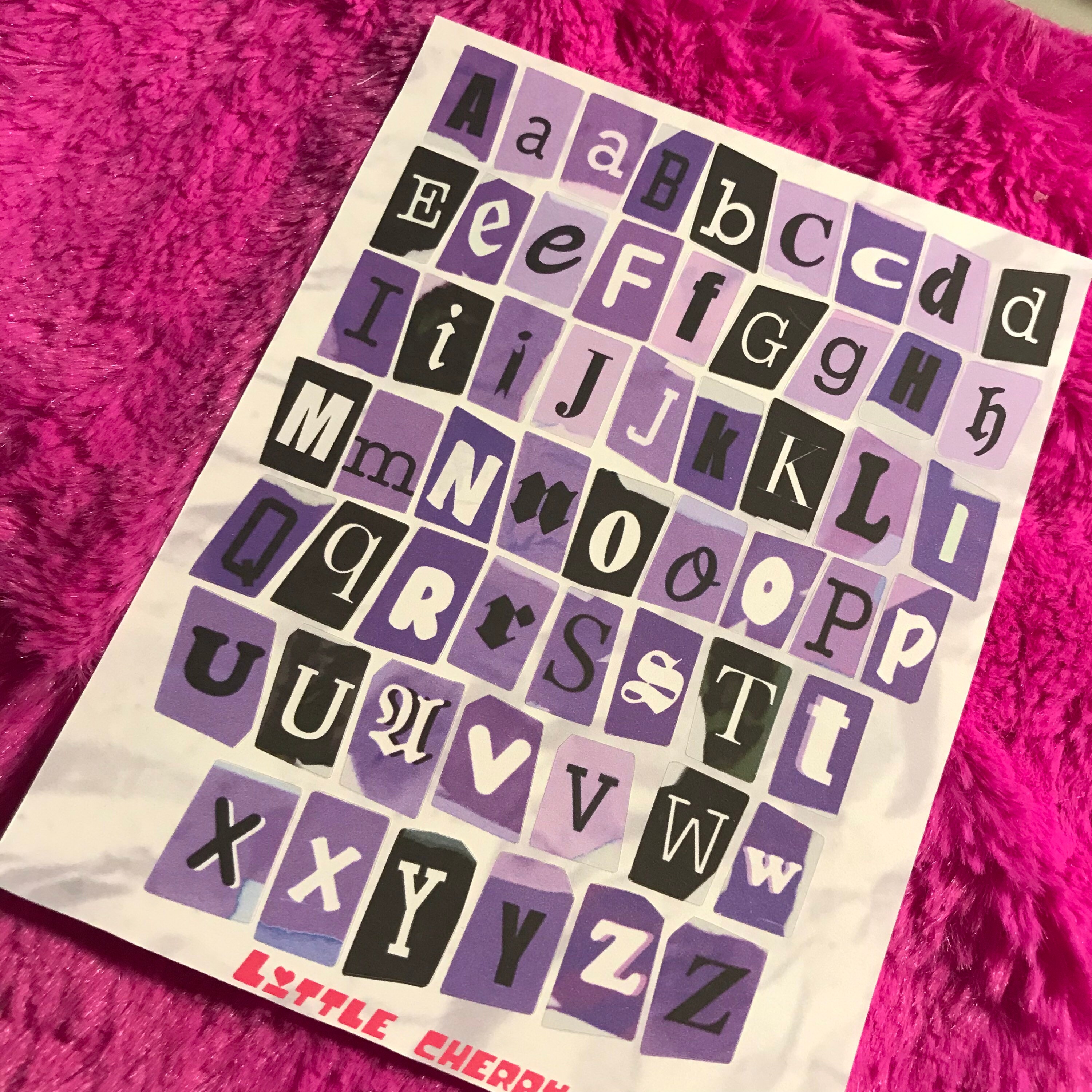 Y2k Multi Color Ransom Note Letter Sticker Sheets - Etsy Canada