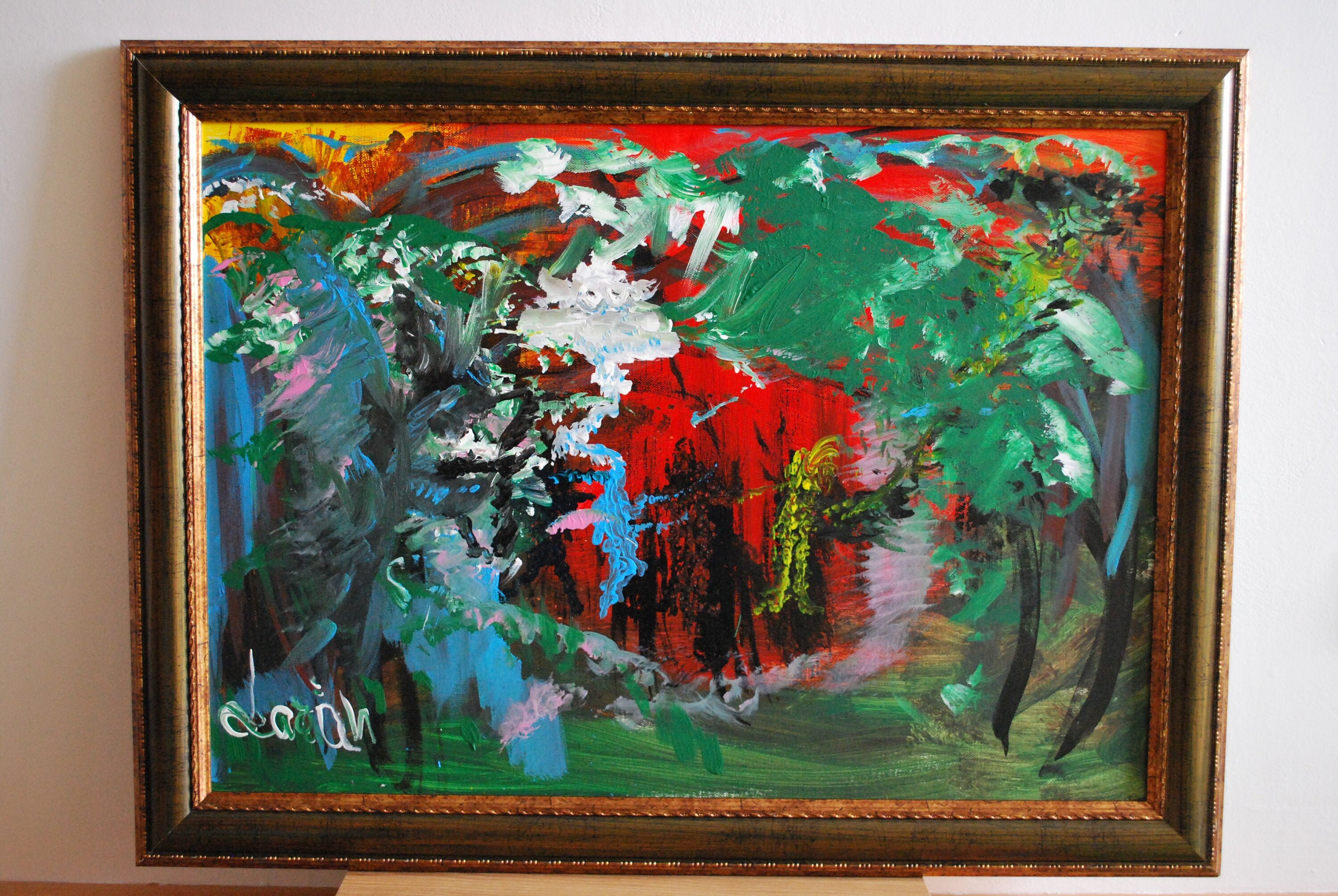 The Colors of Jealousy. Original Abstract Acrylic Paiting. - Etsy