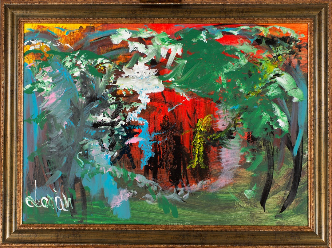 The Colors of Jealousy. Original Abstract Acrylic Paiting. - Etsy