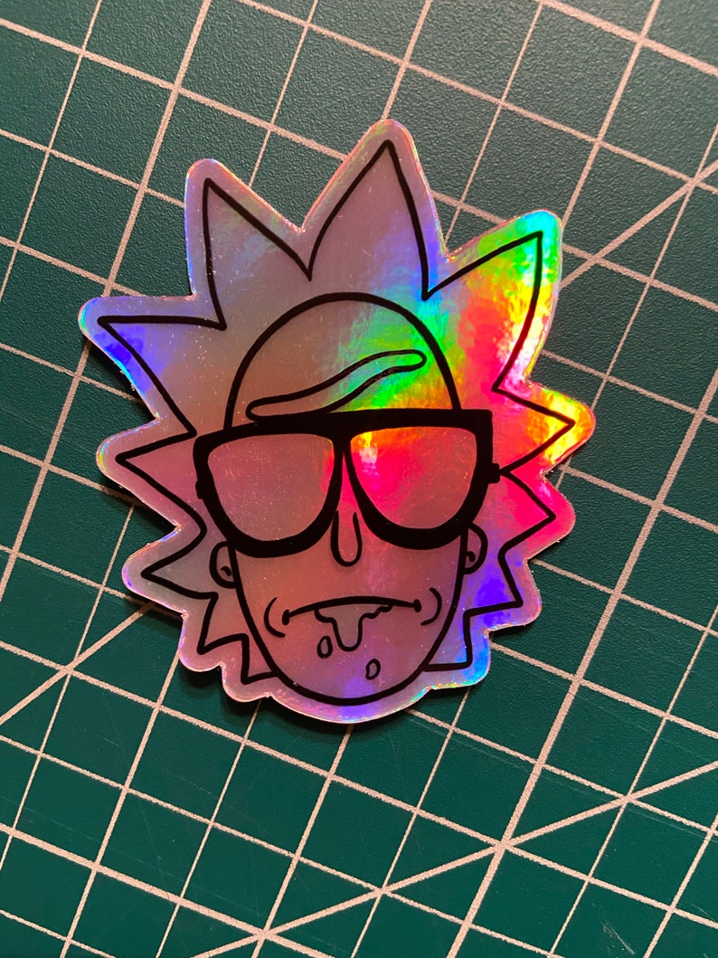 Holographic Rick Sticker | Etsy