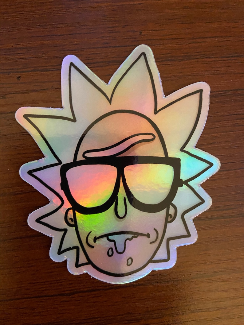 Holographic Rick Sticker | Etsy